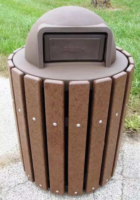 Recycled Plastic Trash Receptacles | Recycled Plastic Waste Receptacle ...