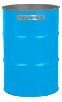 Steel Drum | 55-Gallon Trash Receptacle |Trash Can| Waste Drum ...