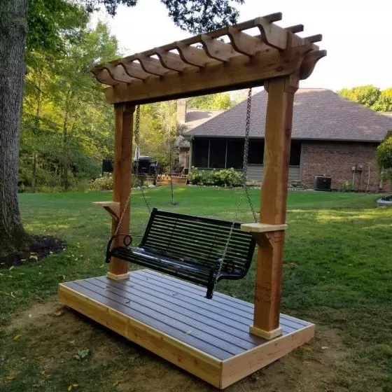Porch Swing Bench | Steel Swing Bench | Heavy Duty Porch Swing | 4 Foot ...