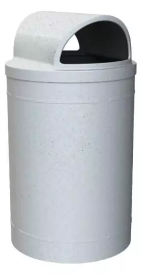55 gallon Plastic trash Receptacle | 55 Gallon Drum with 2-Way Open ...