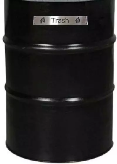 Steel Drum | Trash Barrel 55 Gallon Drum Trash Bin | Outdoor Trash Can ...