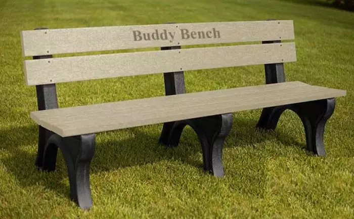 Memorial Park Bench - Buddy Bench 6-foot Economizer - recycled plastic ...