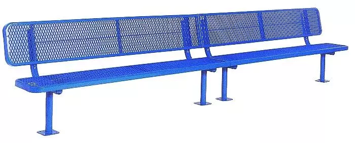 15 Foot Deluxe Heavy Duty Park Bench With Thermoplastic Coating and 15 ...