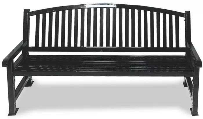4 Foot Bow Back Park Bench | Arched Back Park Bench | Curved Back Park ...