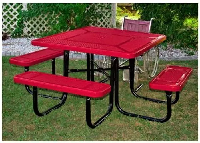 ADA Accessible Steel Picnic Table Portable or Surface Mounted ...