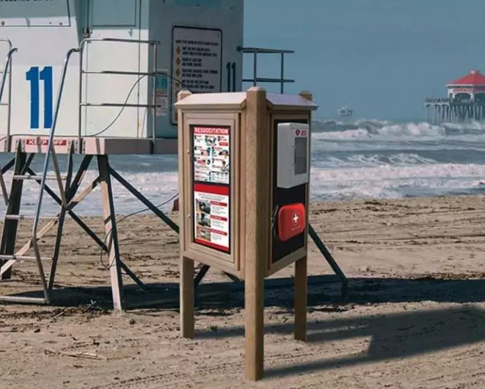 AED & Emergency Kiosk Message Center | AED and Information Kiosk ...