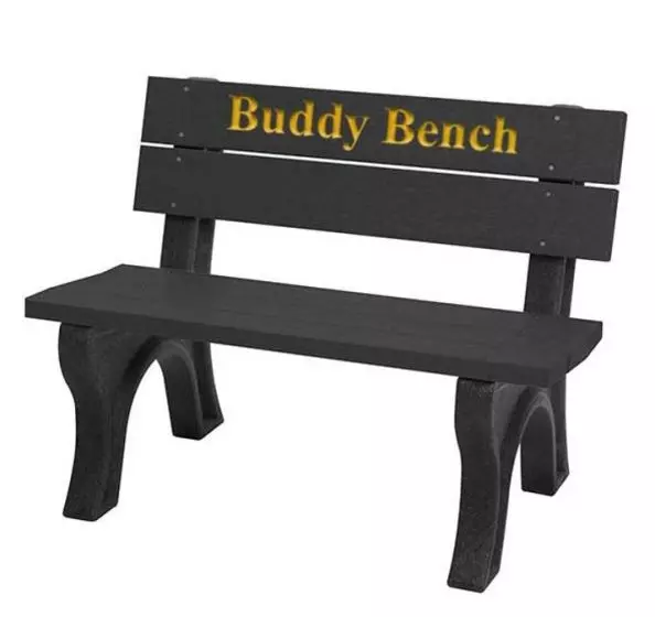 Memorial Park Bench - 4' Traditional Buddy Bench - recycled plastic ...