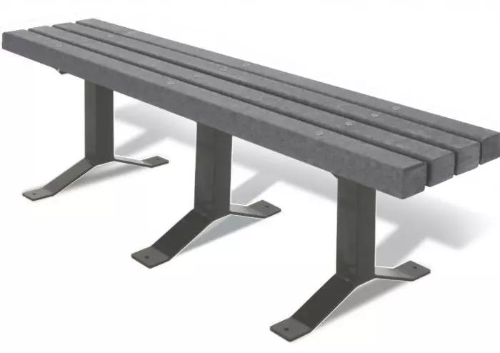 Backless bench | Traditional Bollard Style Bench with 3" x 4" Planks ...