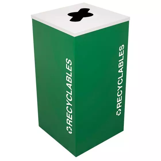 Recycling Bin | 24-Gallon Modular Square Recycle Bin | RECYCLABLES Bin ...