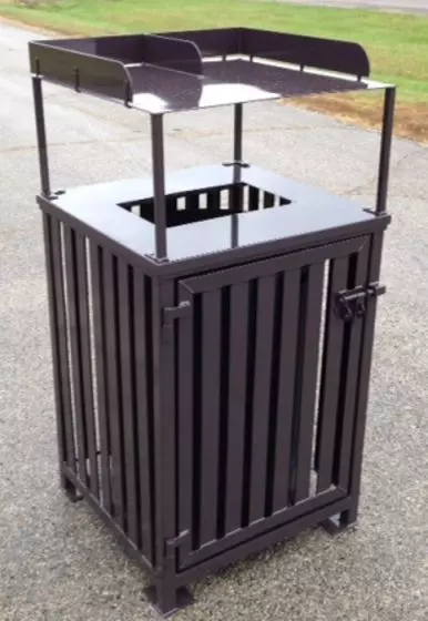 Trash Receptacle | Tray Top trash Receptacle | Tray Top waste can ...
