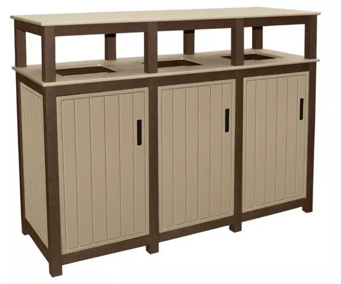 Trash Can - Triple Recycled Plastic - recycle - OCC Outdoors