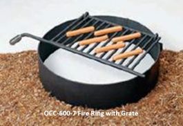 Fire Ring Grill with Grate 7 or 9" inch x 30 inch | Fire Ring with ...