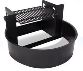 7 inch High Multi-Functional Fire Ring With 4 Level Adjustable Grate ...