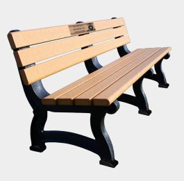 Memorial Park Bench - 6' Aspen Memorial Park Bench with Laminate Plaque ...