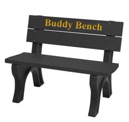 Memorial Park Bench - 4' Traditional Buddy Bench - recycled plastic ...