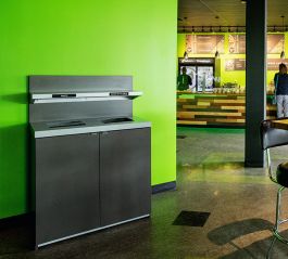 Sessanta Double Waste Station with Tray Return | Food Court Tray Return ...