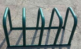 Traditional bike rack 8 bicycles - inverted 'U' bike rack - U shaped ...