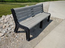 sale - park bench - 5 foot malibu bench - recycled plastic - OCC Outdoors - Polly Products ...