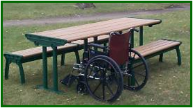 ADA picnic tables | Wheel Chair accessible Picnic Table | ADA Compliant ...