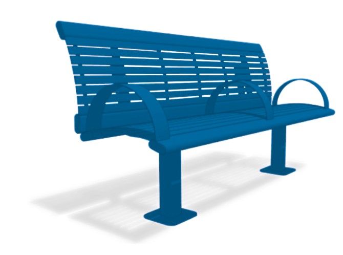 6 Foot Bench | Park Bench | Steel Park Bench | 6 Foot Park Bench With ...
