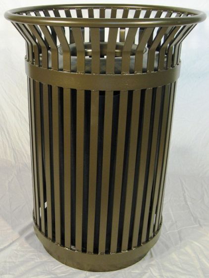 Trash Receptacle | 36-Gallon Steel Trash Receptacle | Heavy Duty Steel ...