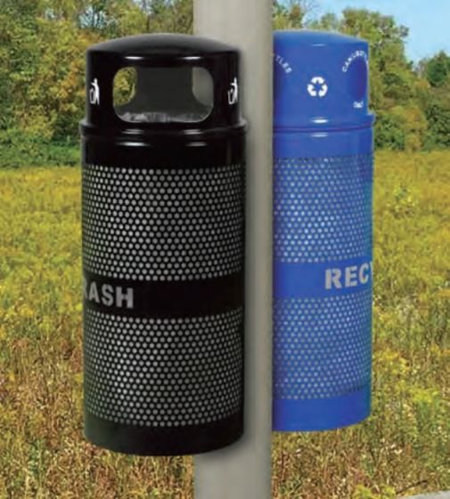 34-Gallon Trash and Recycling Receptacle Combo | Recycle Trash Bin ...