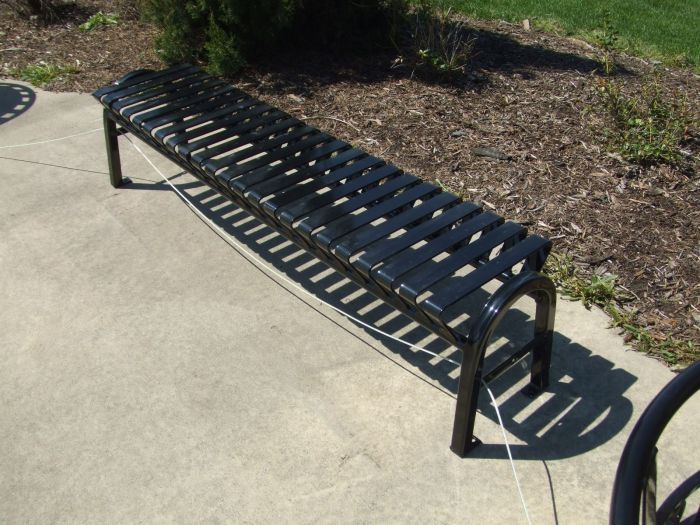 Bus stop bench backless 4 foot - steel backless bench | Steel bus stop ...