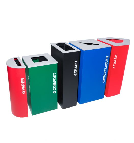 Recycle Bin | 24-Gallon Modular Square Paper Recycle Bin | Paper ...