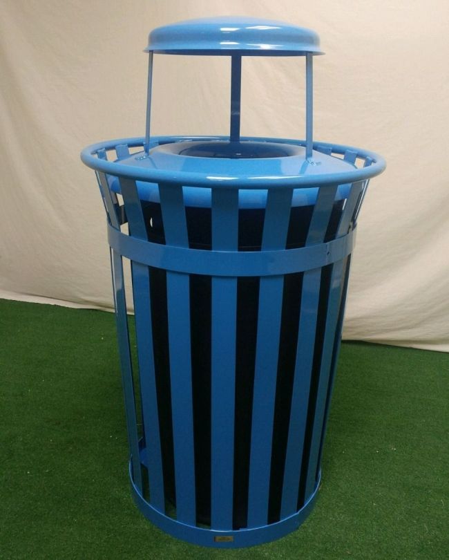 Recycling bin - 36 gallon recycle bin - outdoor recycling bin - steel ...