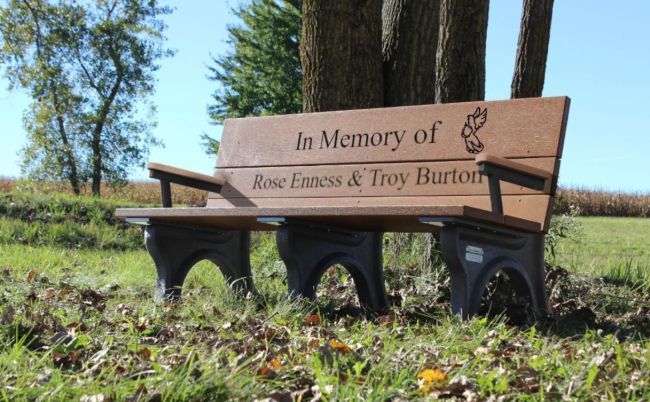 ADA Memorial Park Bench - 6' Traditional ADA Memorial Bench – armrest ...
