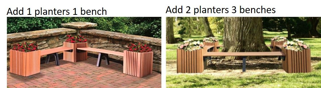 Commercial Bench Planter Planter Benches | Westminster Teak Furniture
