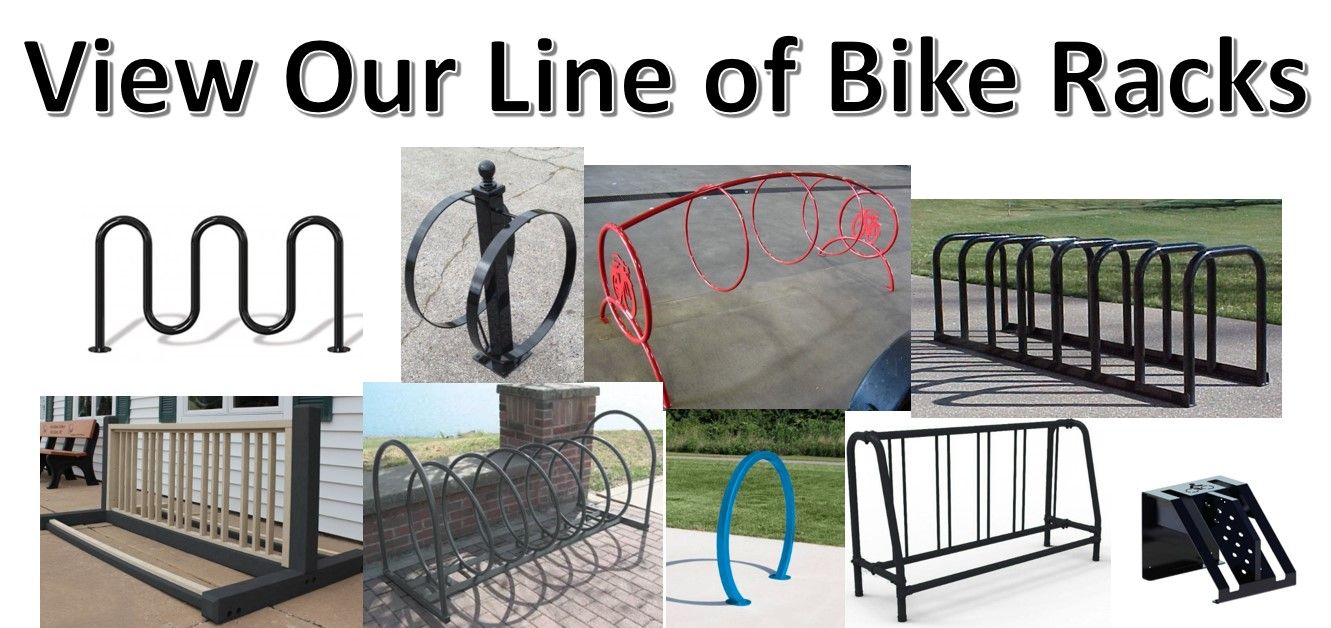Contemporary Bike Rack 5 Loop - in-ground or surface mount bike rack ...