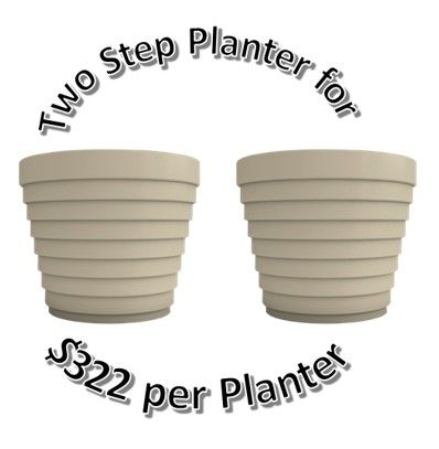 Four-Planter - Step Planters 32" - - Self-Watering - Resin - OCCOutdoors